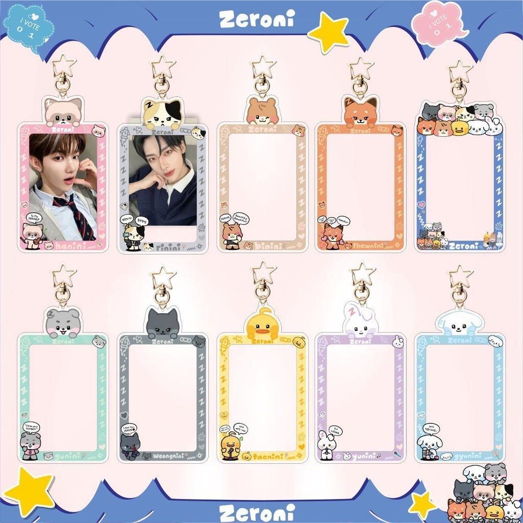 Kpop Idol ZEROBASEONE ZB1 Zeroni Photo Card Holder Keyring | Shopee ...