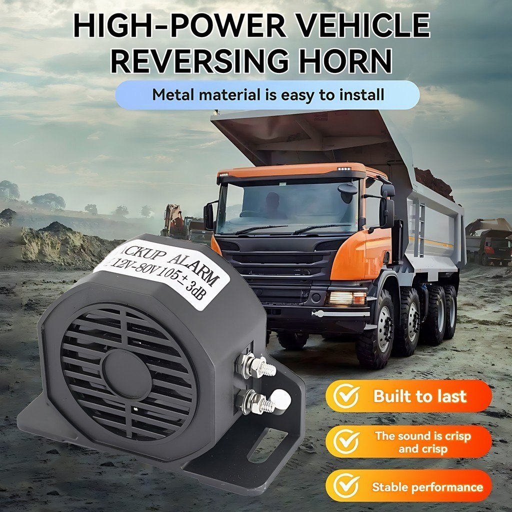 Universal Waterproof 105Db Truck Buzzer Car Horn Reverse 12V-48V ...