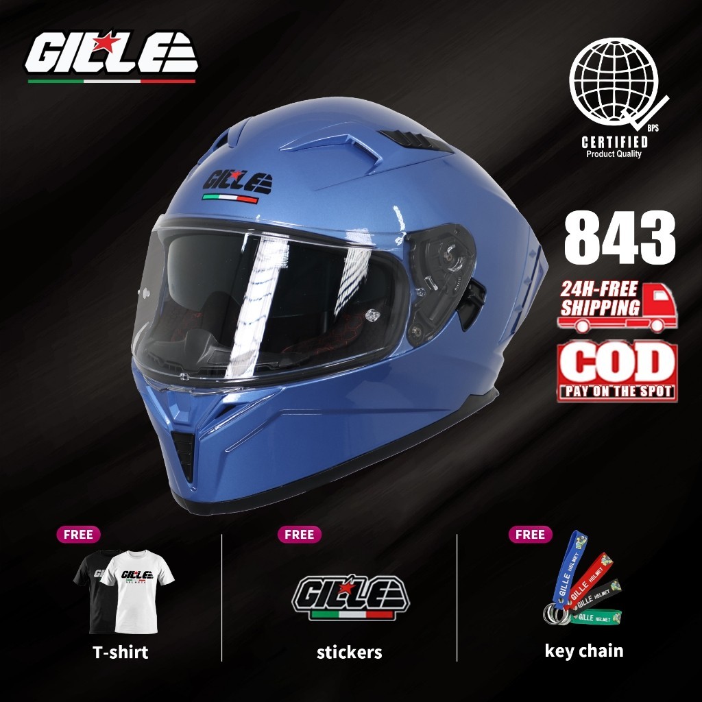 GILLE 843 CIRCUIT Helmet Full Face Dual Visor Motorcycle Helmet For ...
