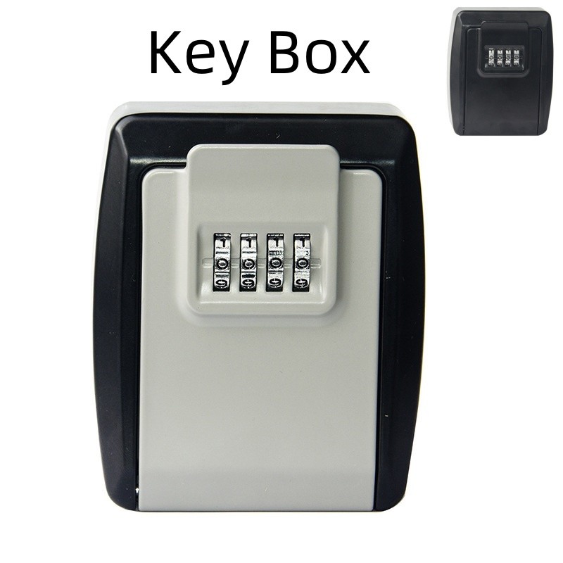 Code Lock Key Storage Box Aluminum Alloy Metal Box Key Box Money Coin ...