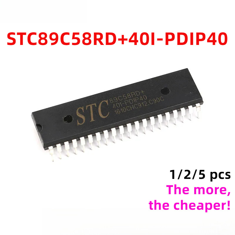 5pcs/1pc STC89C58RD-40I PDIP40 STC89C58RD STC Microcontroller Single Chip Microcomputer In-Line ...