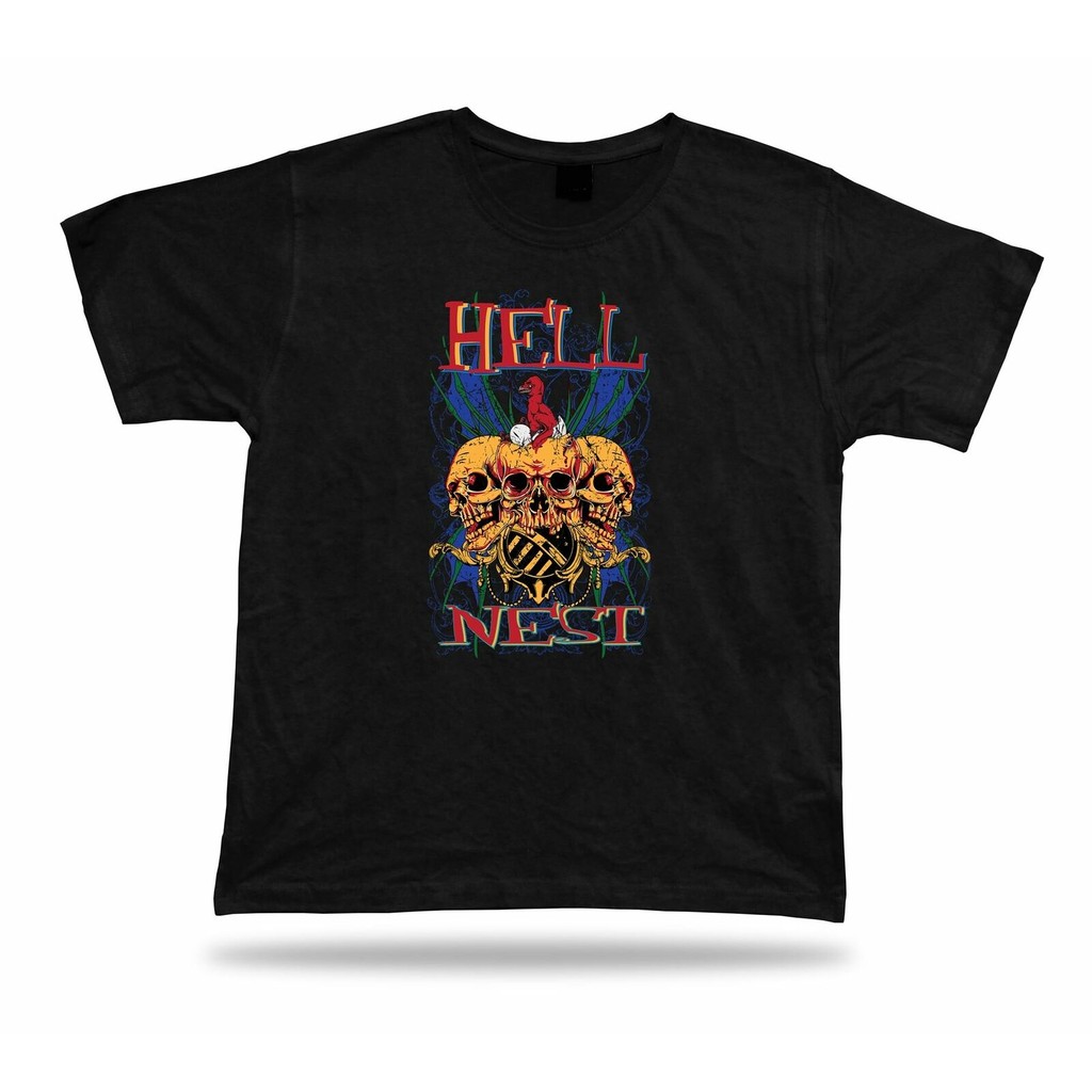 Tshirt Tee Shirt Birthday Idea Hell Nest Skull Evil Wing Bird Emblam ...