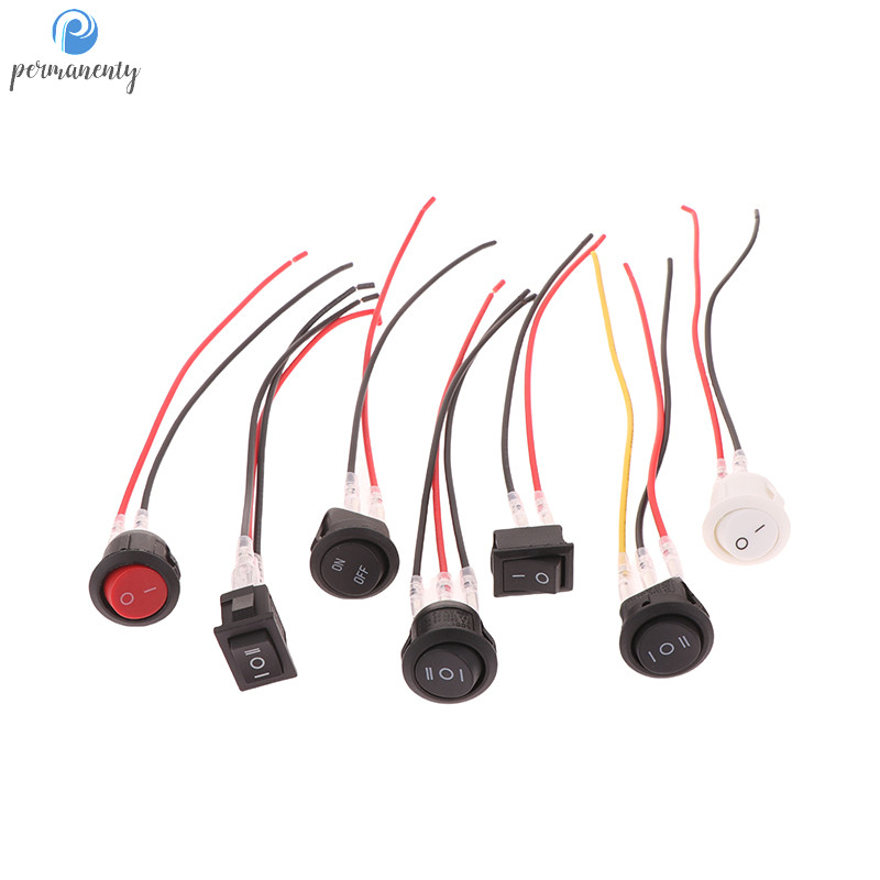 Permanenty 5Pcs Mini Rocker Switch 12 Volt ON Off Toggle Switch With ...