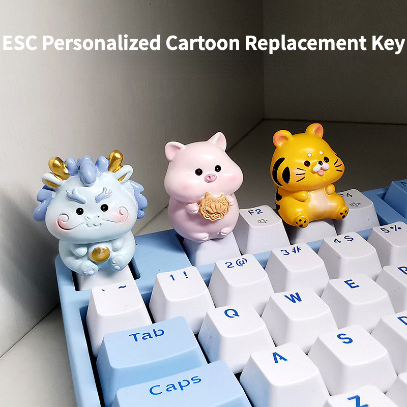 Personalized mechanical keyboard ESC keycap replacement key White Year ...