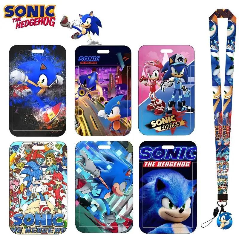 Sonic Card Holder Lanyard Kawaii Sonic The Hedgehog Students Bus ID ...