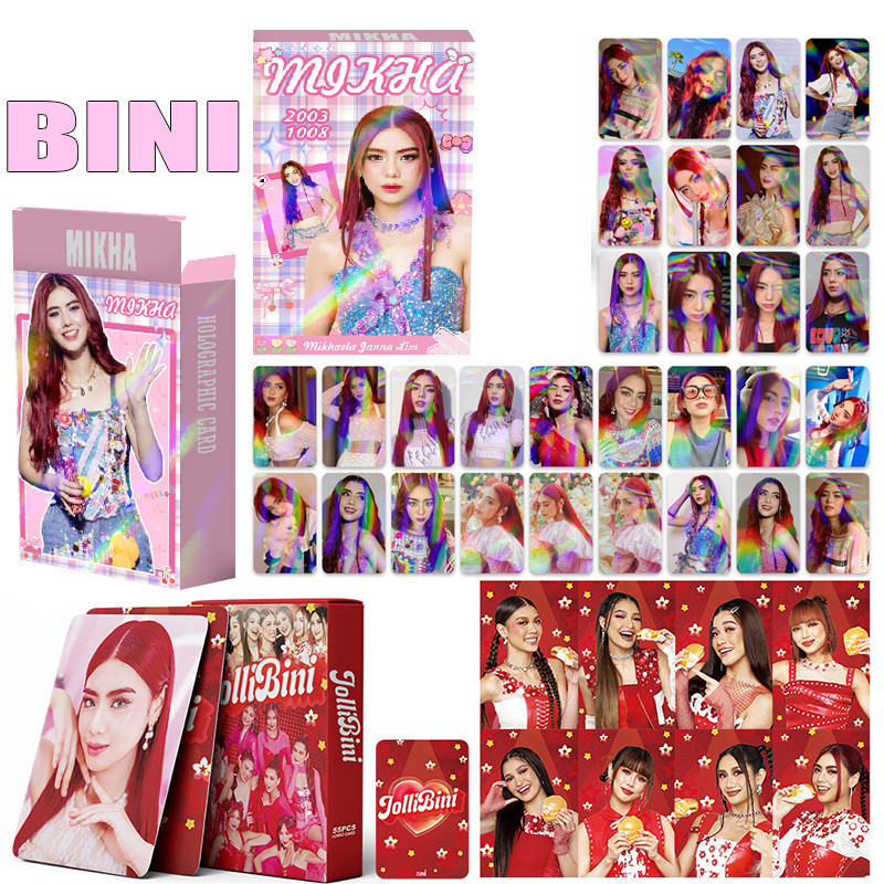 55PCS Jollibini Photocards bini card Jollibee Photocard Lomo Cards BINI ...