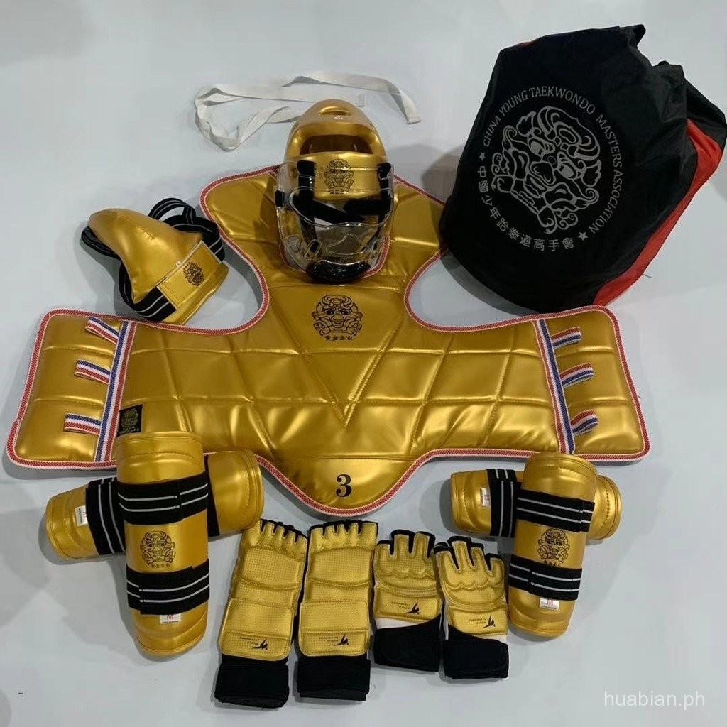 Gold Armor Taekwondo Protective Gear Five-Piece Set Gold Cloth Master ...