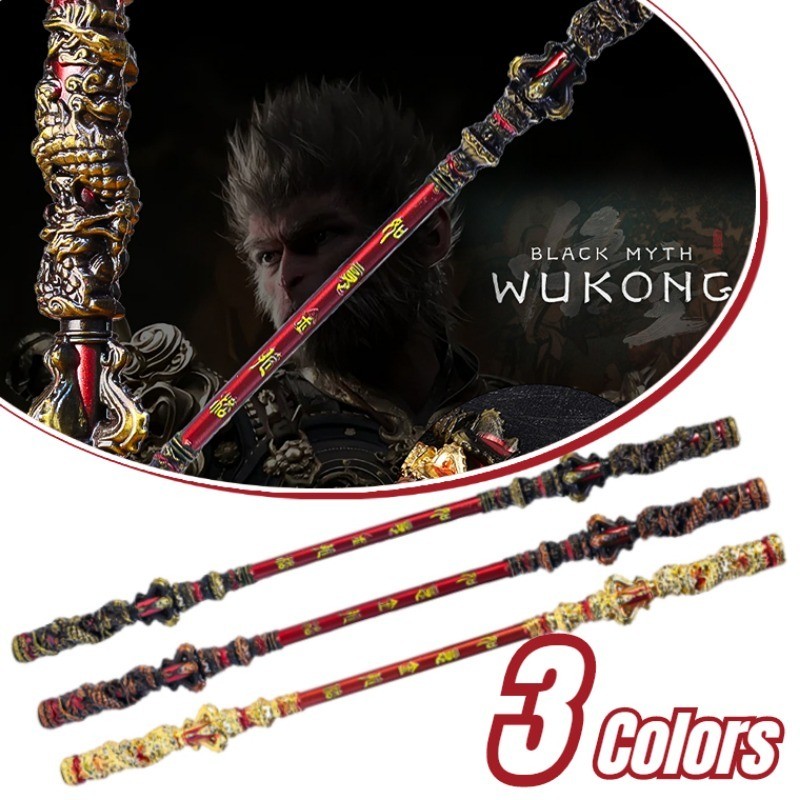 22cm Monkey King Alloy Game Peripheral Craft Toy Chinese Black Myth: Wukong Ruyi Golden Cudgel ...