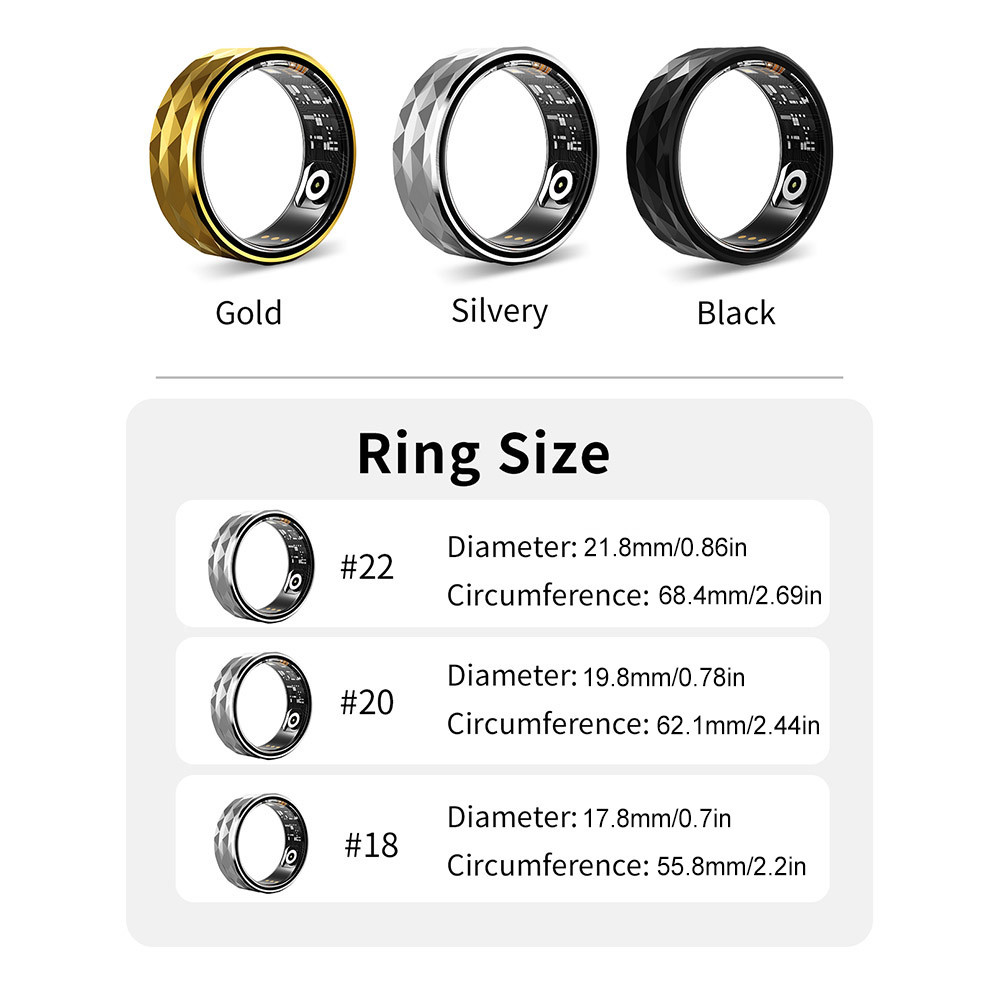 RotatingMoment - R12M Smart Ring Durable Health Monitor Activity ...