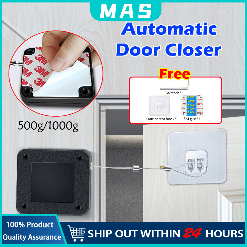 MAS Automatic Door Closer Punch-Free Soft Close Door Closers Sliding ...