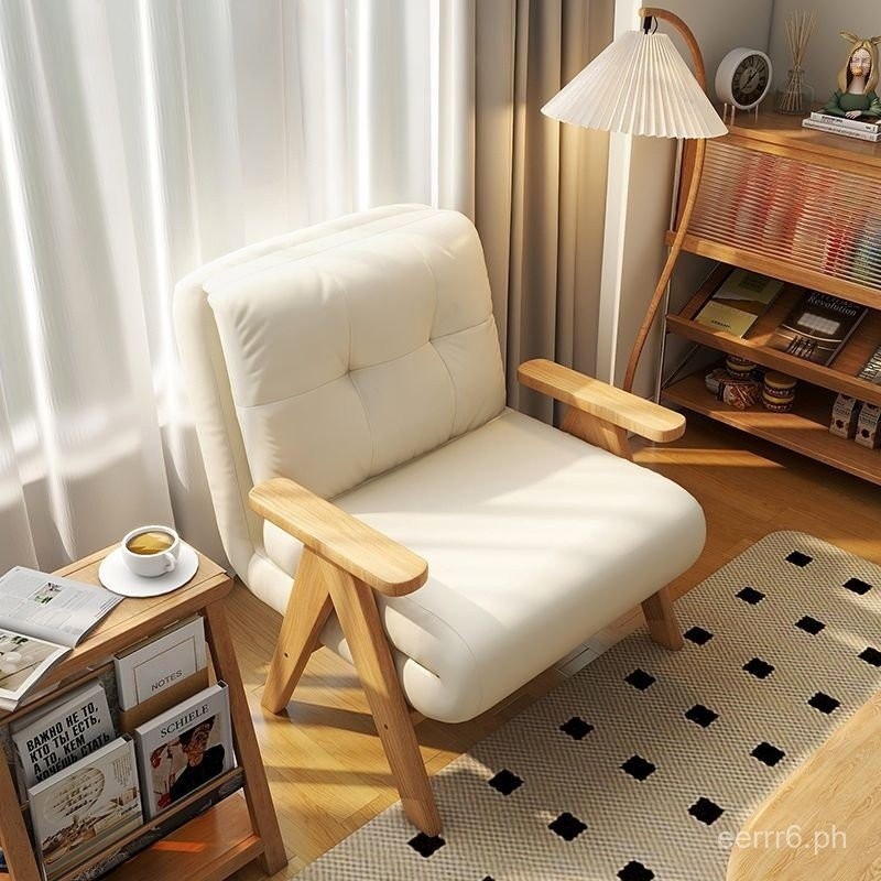 Lazy Sofa Computer Chair Nordic Solid Wood Sofa Chair Foldable Dual ...