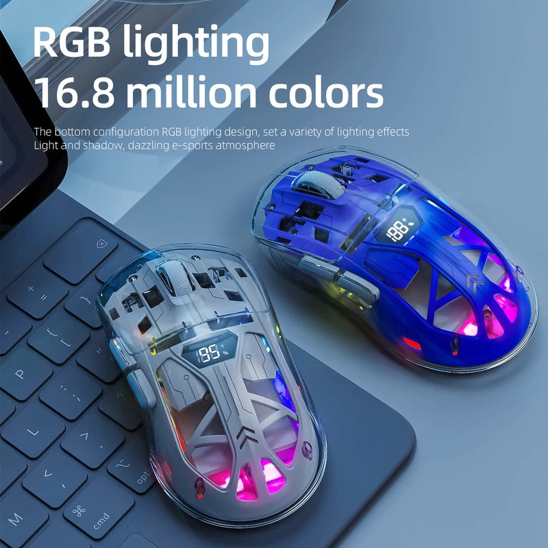 A2 Bluetooth Wireless Mouse Dual Mode RGB PC Connection ,Digital ...
