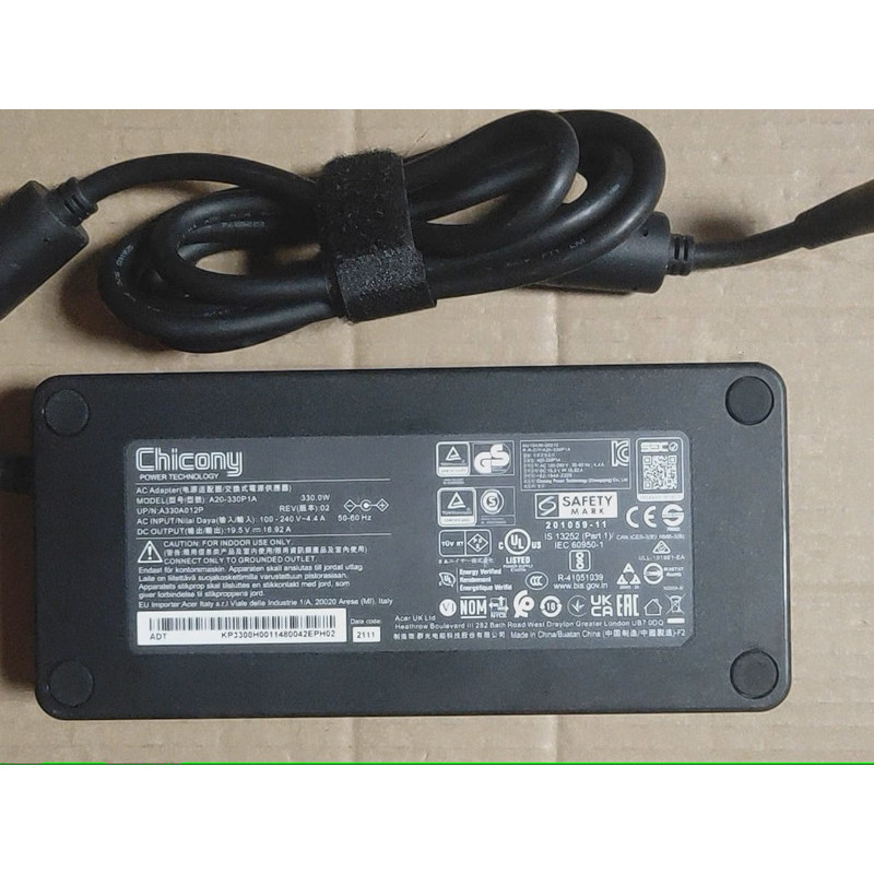 New Chicony A20-330P1A AC Adapter 19.5V 16.92A 330W Power Charger A330A012P for Acer PREDATOR ...