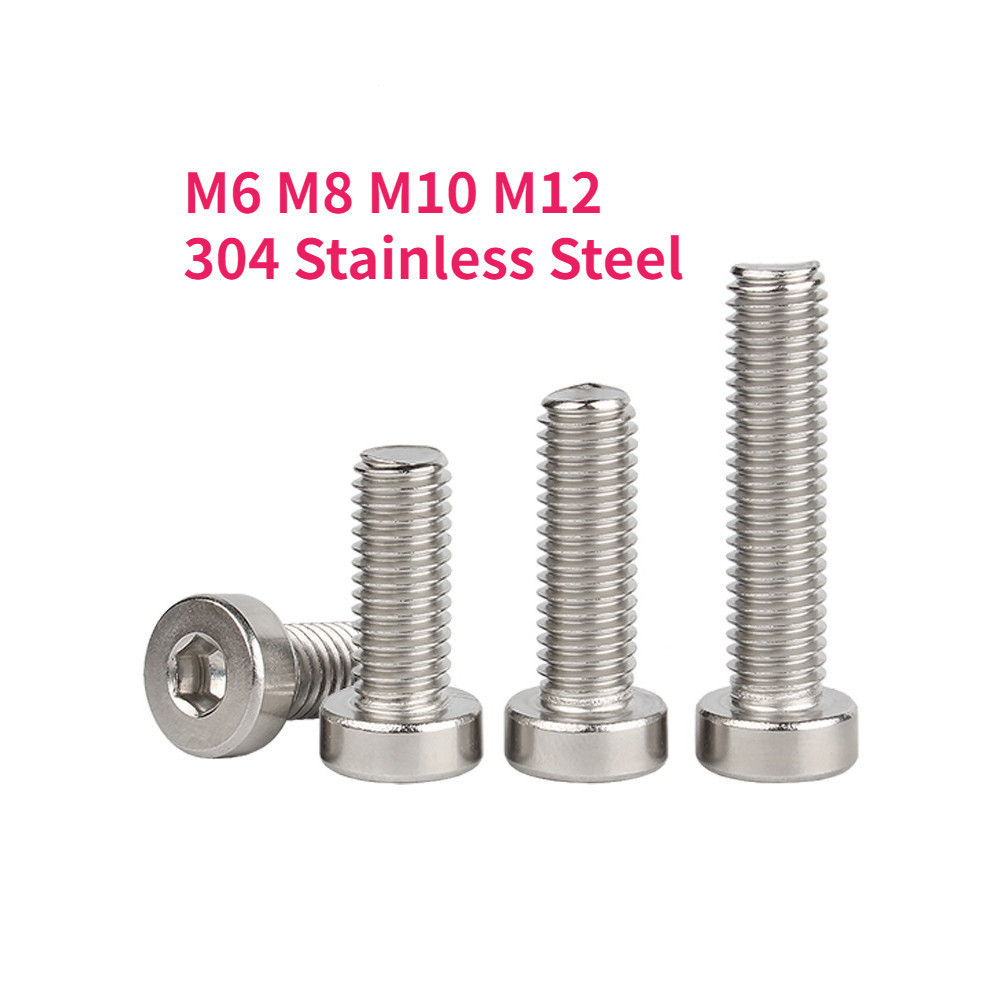 M6 M8 M10 M12 304 A2-70 Stainless Steel DIN7984 Hex Hexagon Socket Thin Low Short Profile Head ...