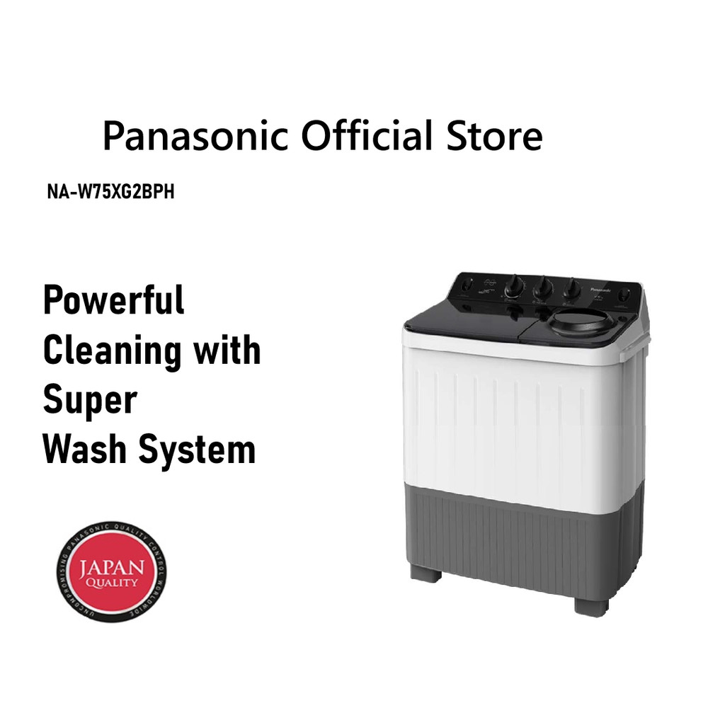 Panasonic NA-W75XG2BPH 7.5Kg Twin Tub Washing Machine | Shopee Philippines