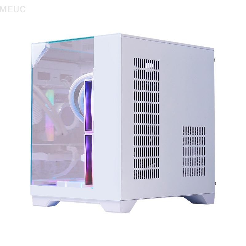 Meuctiffy 3-Sides Transparent Glasses Computer Case PC Tower For M-ATX ...