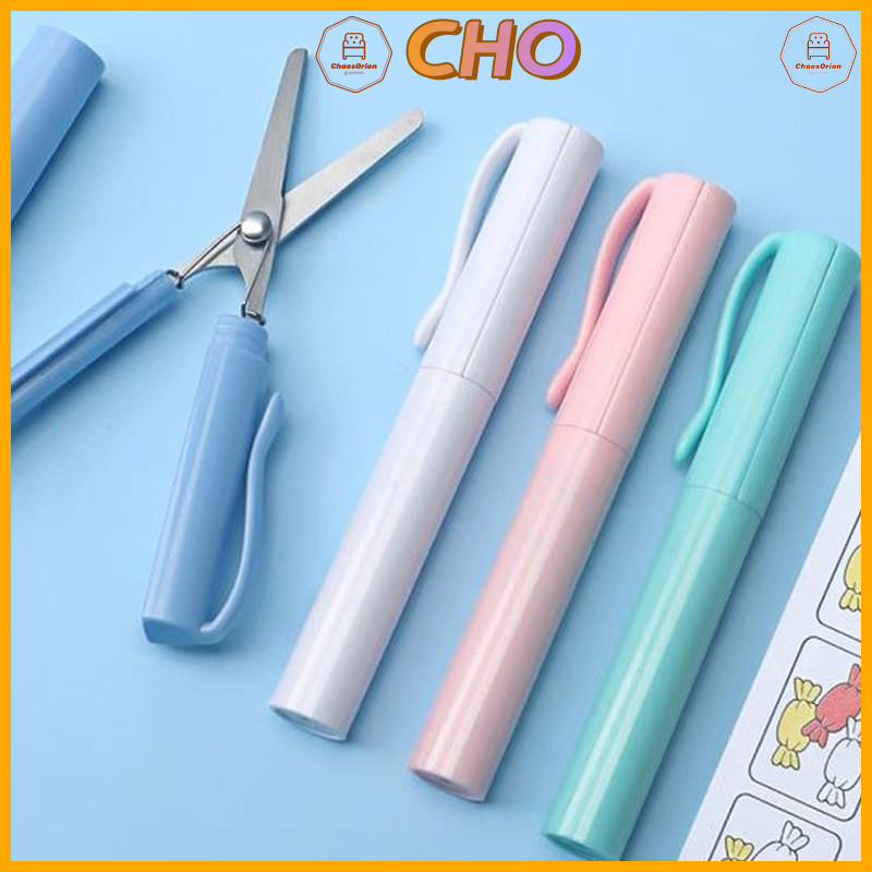 CHO⭐Pen Type Scissors Creative Stationery Mini Folding Student Art ...