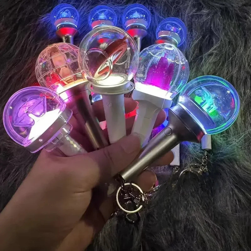 Kpop Idol Mini Lightstick Keyring Glow Stick Keychains Pendant ( No ...