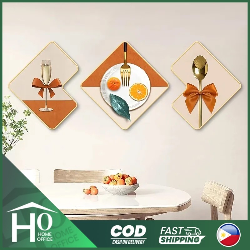 3Pcs Set Wall Decor with Frame Living Room Bedroom Background Wall ...