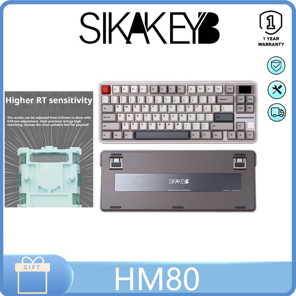 SIKAKEYB HM80 Magnetic axis keyboard Esports RT small screen tile ...