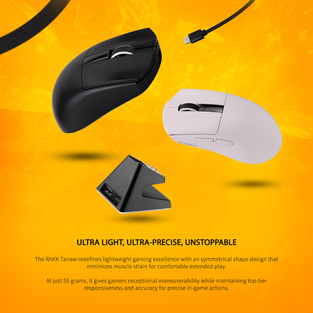 EasyPC | RAKK TANAW | TANAW 4K Polling Trimode PMW3395 Huano 80M OLED ...
