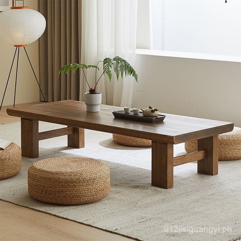 Japanese-Style Solid Wood Tea Table Tatami Table Low Table Zen Chinese ...