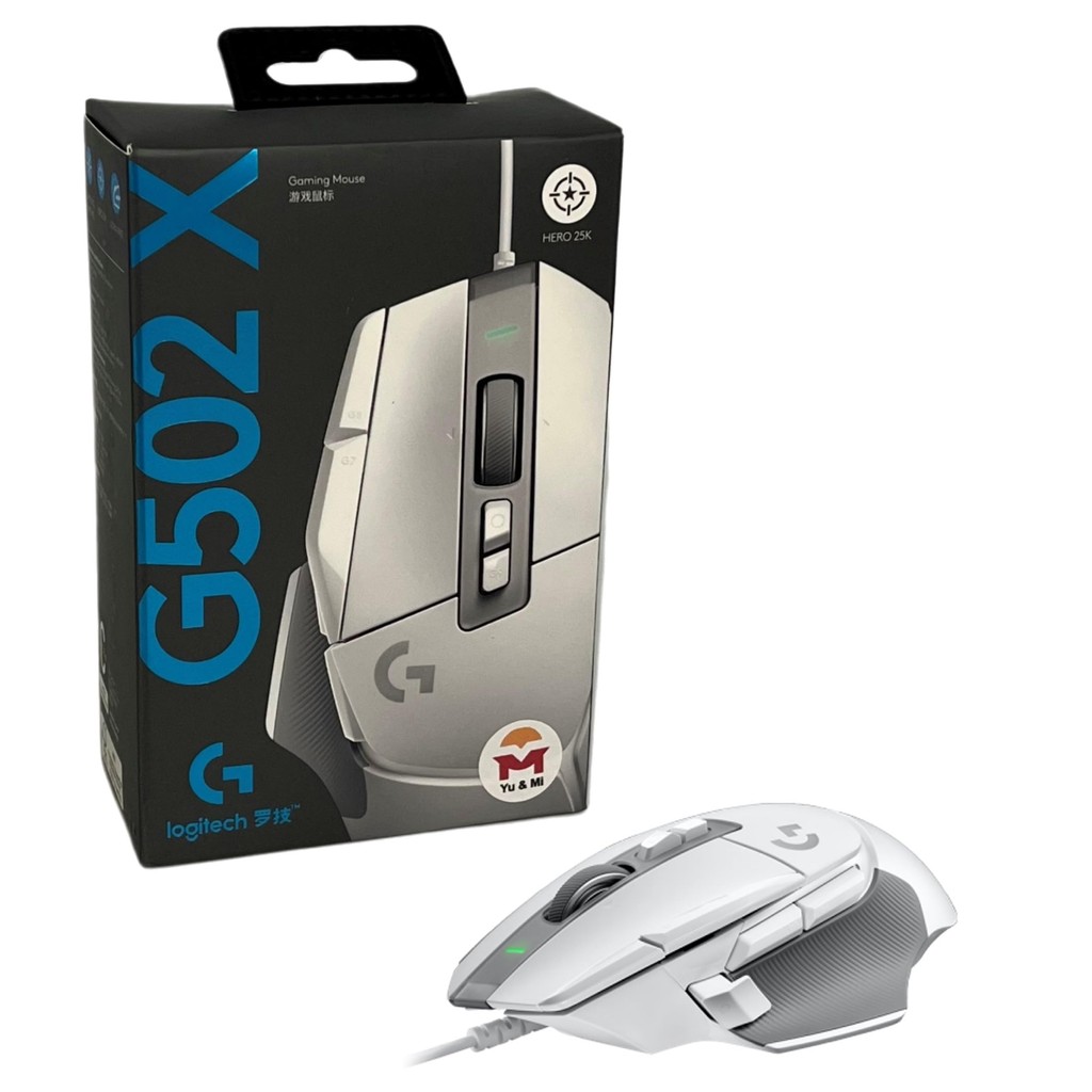 Yu&Mi Logitech G502 X Wired Gaming Mouse HERO 25K Sensor Hybrid Switch ...