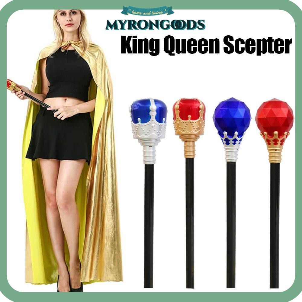 MYRONG King Queen Scepter, Plastic Cosplay Props Princess Prince Cane ...