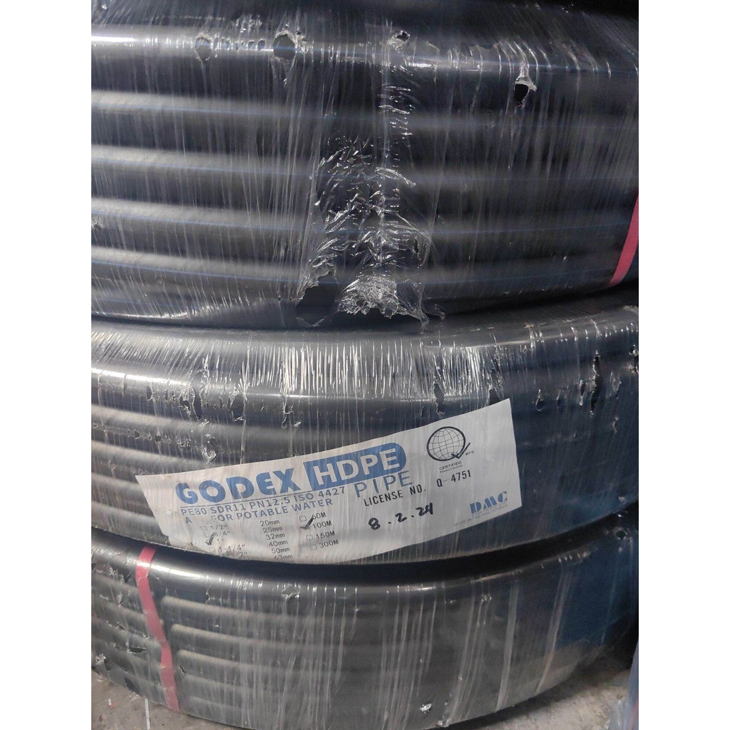 [Hot style] GODEX 1inch(32mm) PVC HDPE HOSE PIPE SDR 11 Blue/black 50 ...