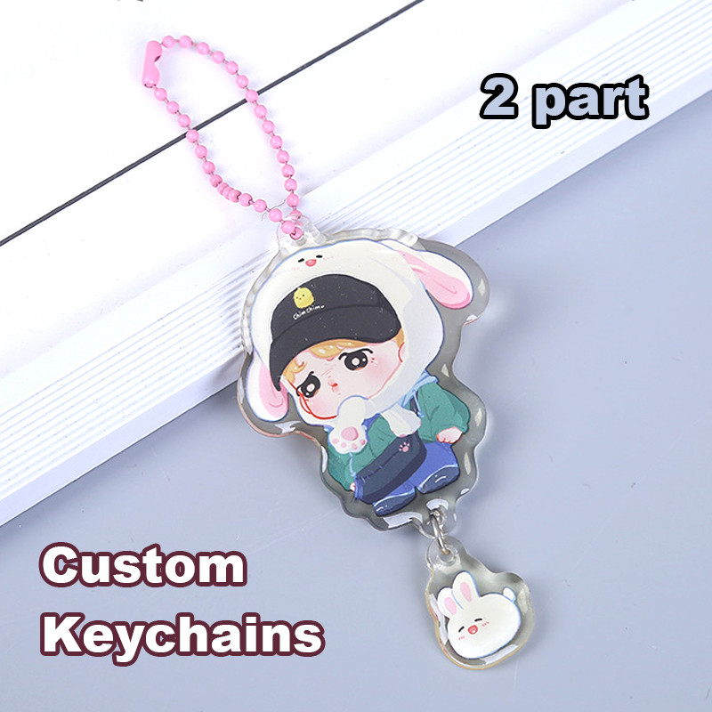 Personalized Keychains Hologram Designer Custom Logo Key Chain Photo ...