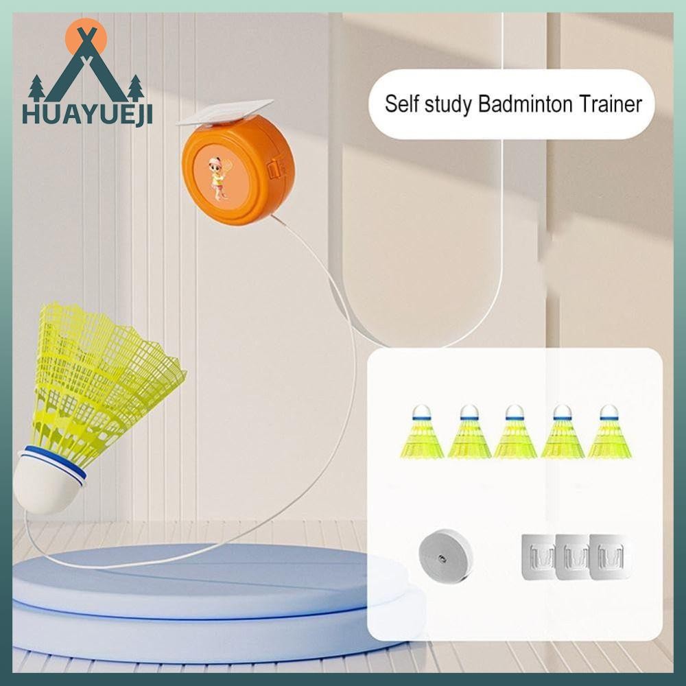 HUAYUEJI Elastic Badminton Trainer Set, Plastic Portable Badminton ...