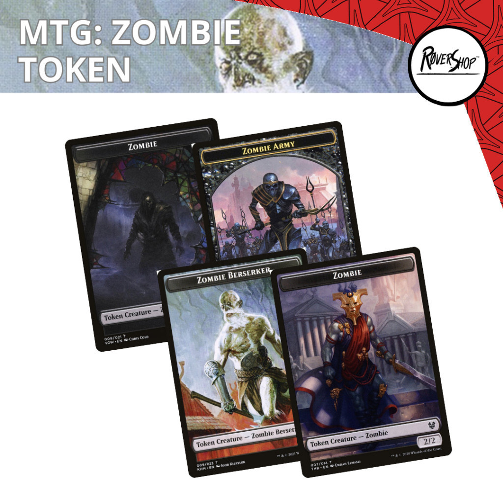 Magic The Gathering MTG Tokens : Zombie / Zombie Berserker / Zombie ...