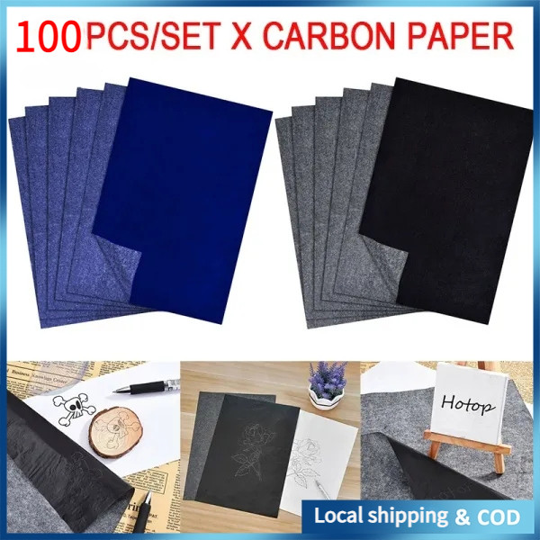 100 Sheets A4 Film Carbon Black/Blue A4 Carbon Tracing Paper Carbon ...