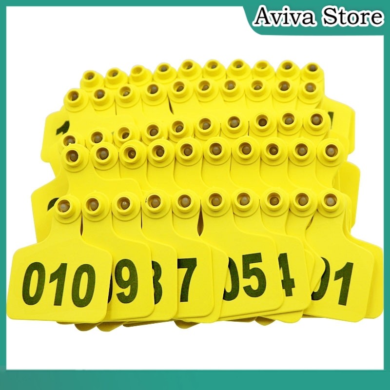 100Pcs/set Animal Ear Tags With Numbers Sheep Livestock Pig Ear Tags ...