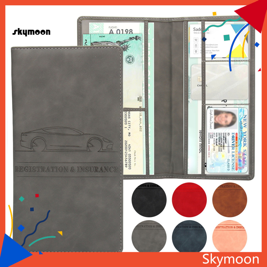 Skym* Driver License Cover Vehicle Registration Wallet Car Insurance ...