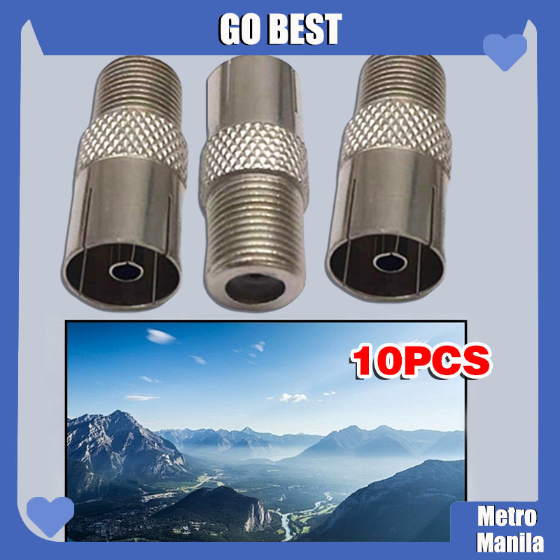 10Pcs TV F To RF Male Connector TV Connector Set TV Antenna Adapter ...