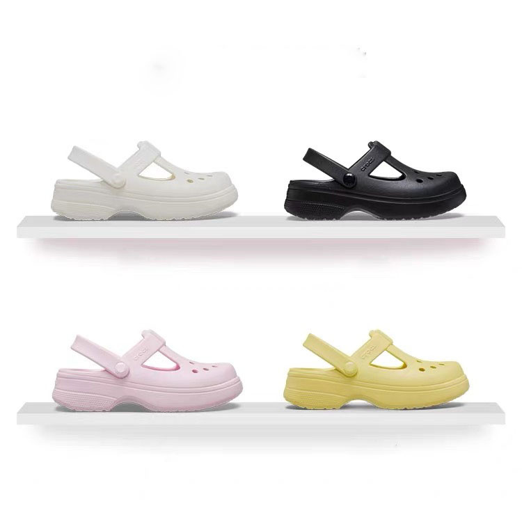 Crocs Girls Children Mary Jane Thick soled Beach Shoes Cool Slippers ...