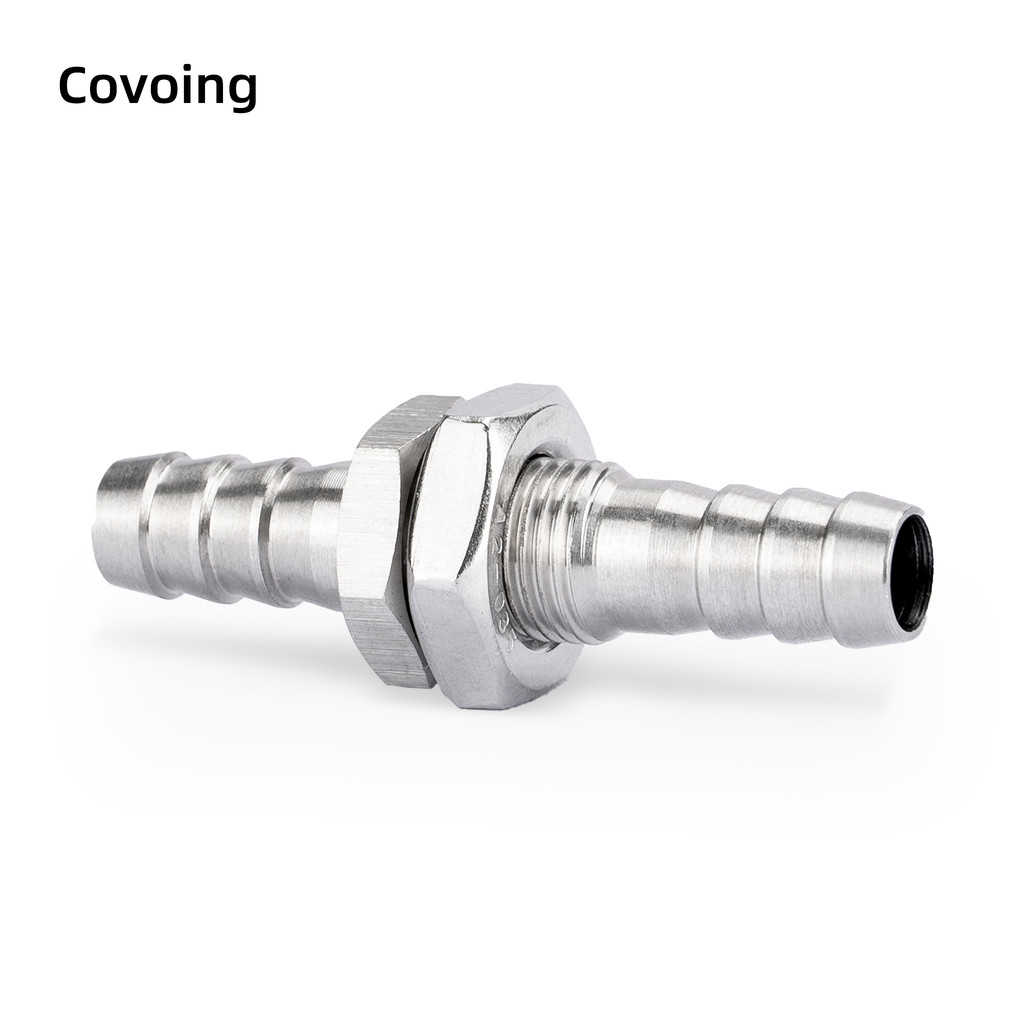 304 Stainless Steel Barbed Bulkhead Fitting Hose Tube connector Hose ...