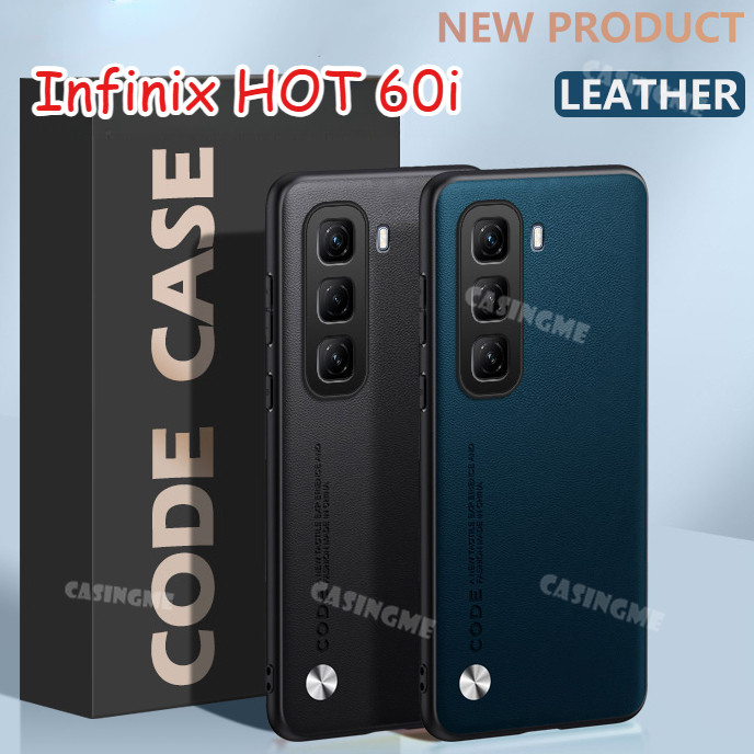 For Infinix HOT 60i 2025 Luxury Plain Skin Leather Phone Covers For ...
