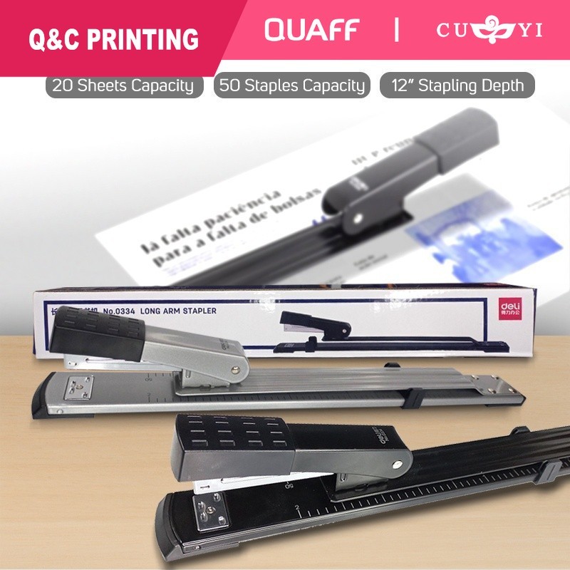 QUAFF Long Arm Stapler 12 inches Stapling Depth Stationary Schools ...
