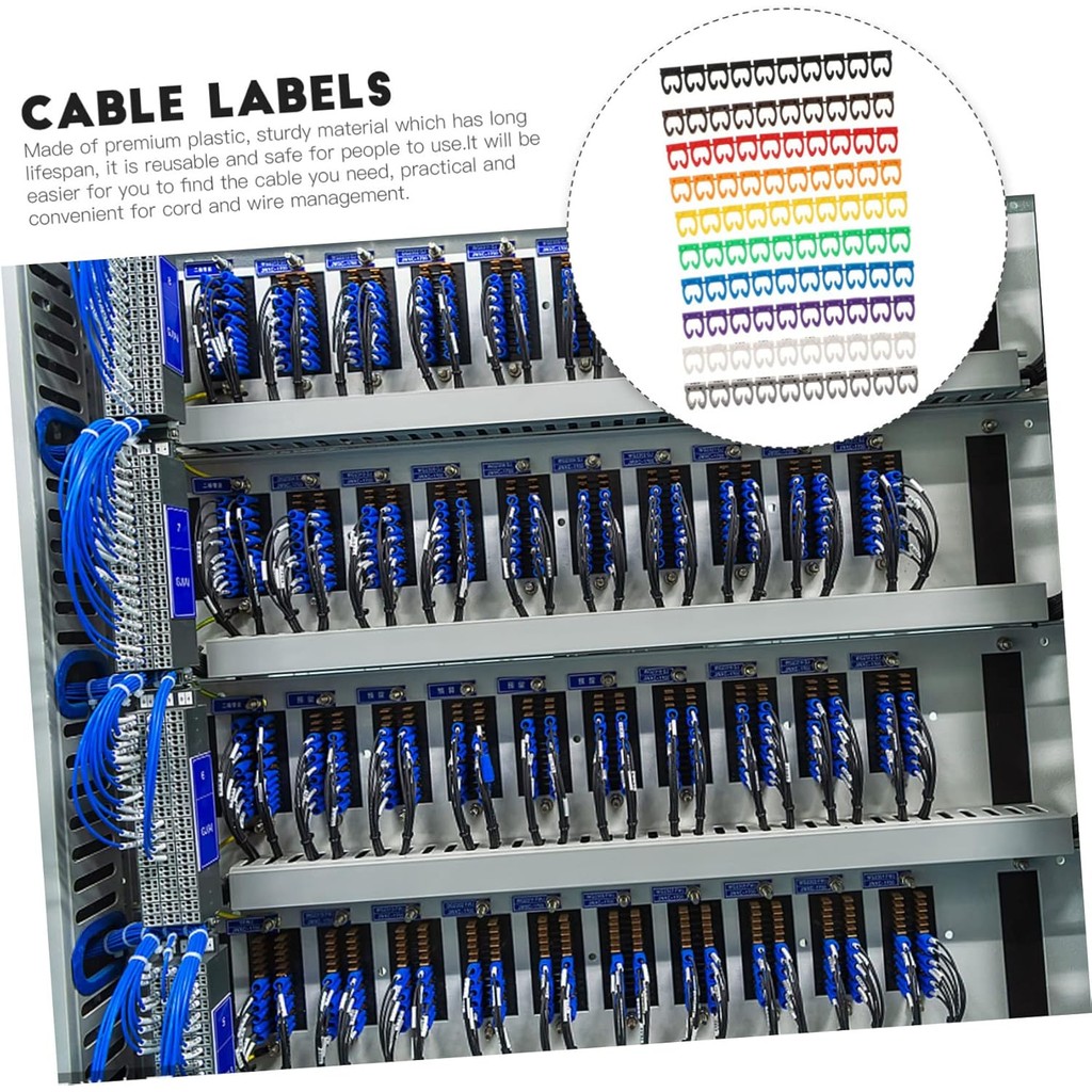 ARTIBETTER 100pcs Cord Identification Tags Reusable Cable Labels for ...