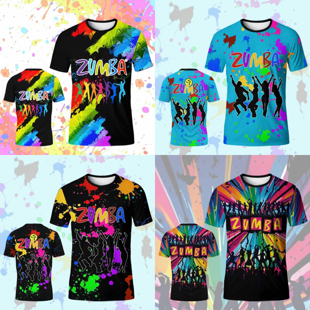 Unisex Zumba T-shirt 3D Printing Full Sublimation Zumbawear Women and ...