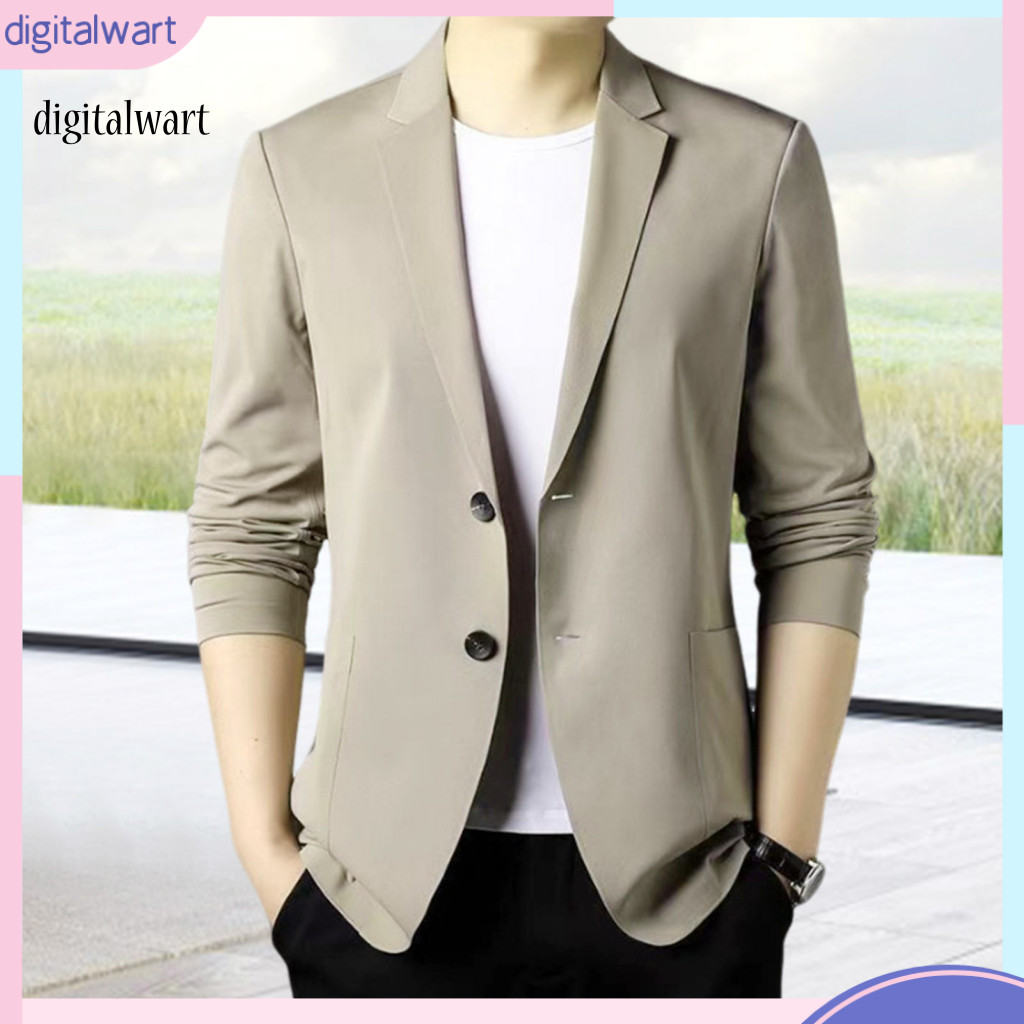 Digital| Men Lightweight Suit Coat Clean Shoulder Lines Suit Coat ...