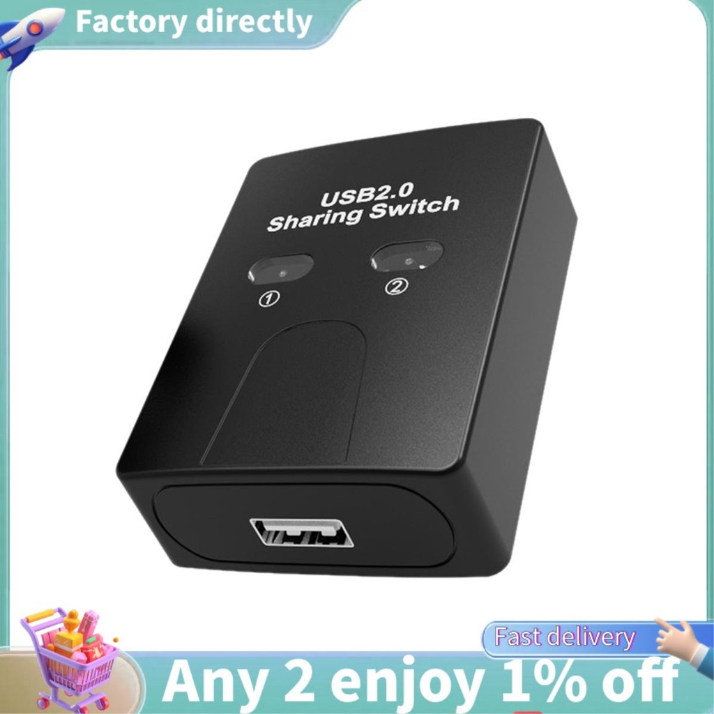 LU-2 Ports USB2.0 Hub USB Switch Printer Sharer Two Computers Share A ...
