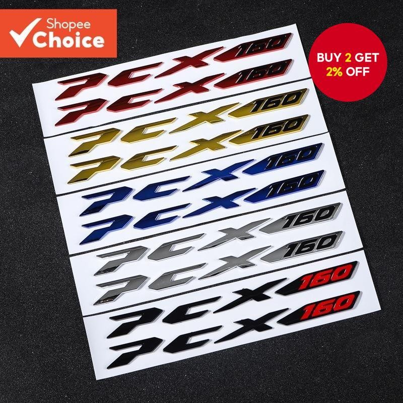 1 pair PCX 160 3D Emblem Hard ABS Stickers for HONDA Motorcycle ...