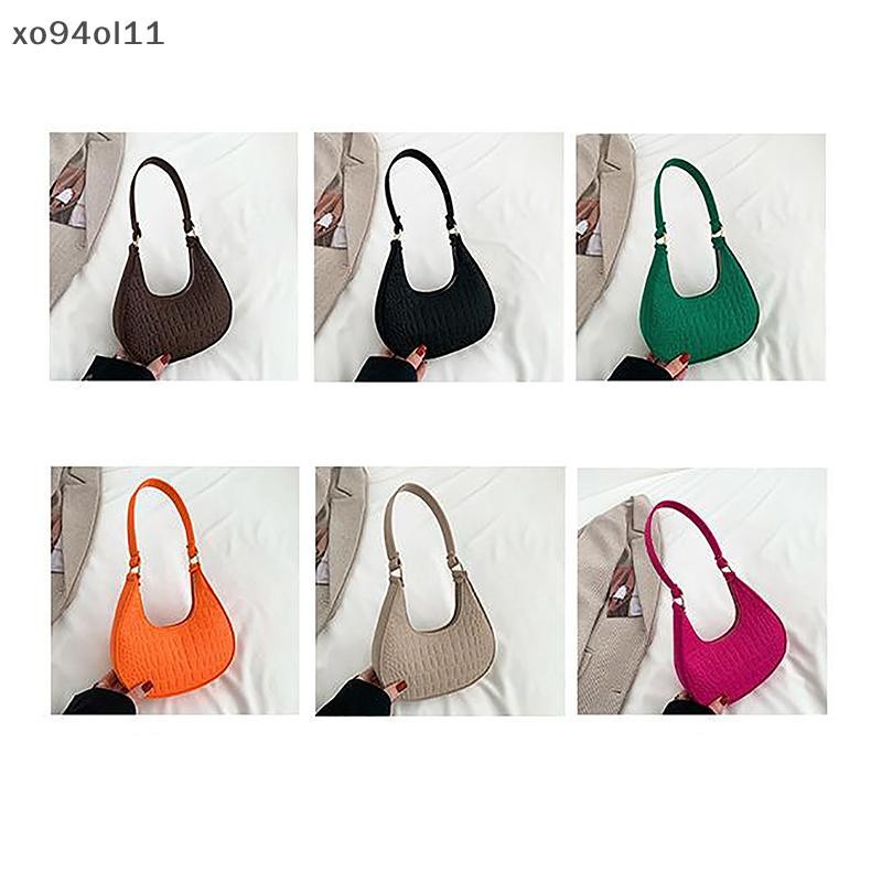 OL Candy Color Advanced Design Texture Armpit Handbags Felt Shoulder ...