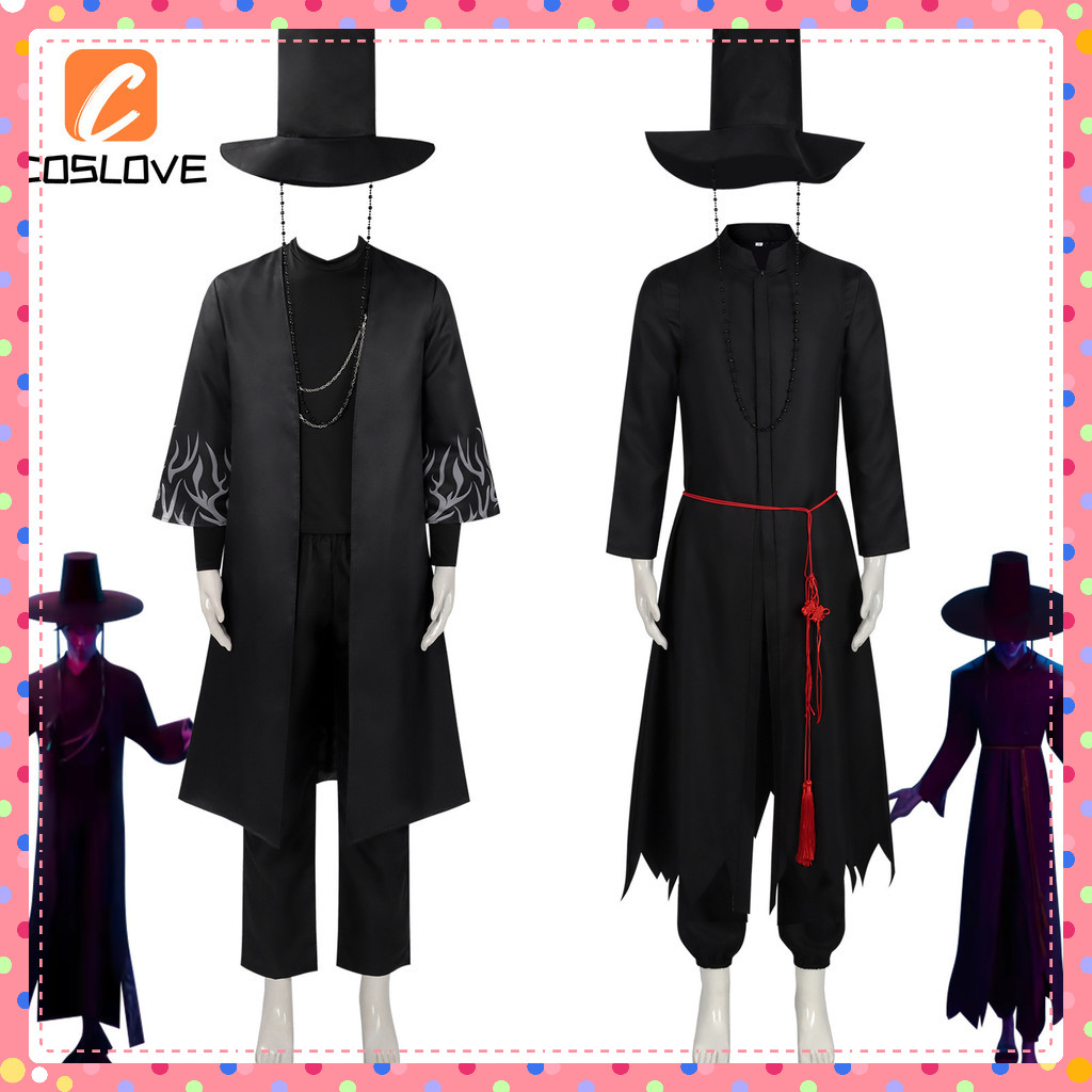 Anime K-pop Demon Hunters Saja Boys Black Uniform Cosplay Clothing Full ...