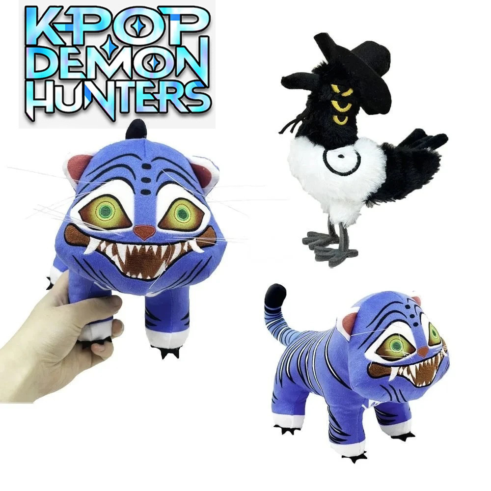 New K-POP Demon Hunters Tiger Plushy Doll Cute Blue Tiger Plush Toy ...