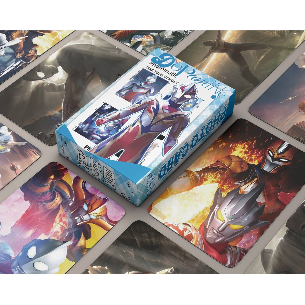 50-55pcs Manga Manhwa Animation Ultraman Laser Holographic Lomo Cards ...