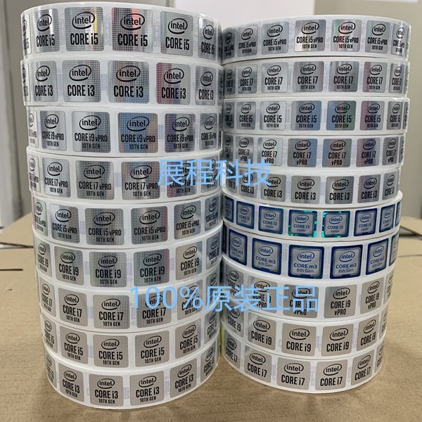2025 Laptop Computer Desktop Intel Label Sticker 10th Generation I3 I5 ...